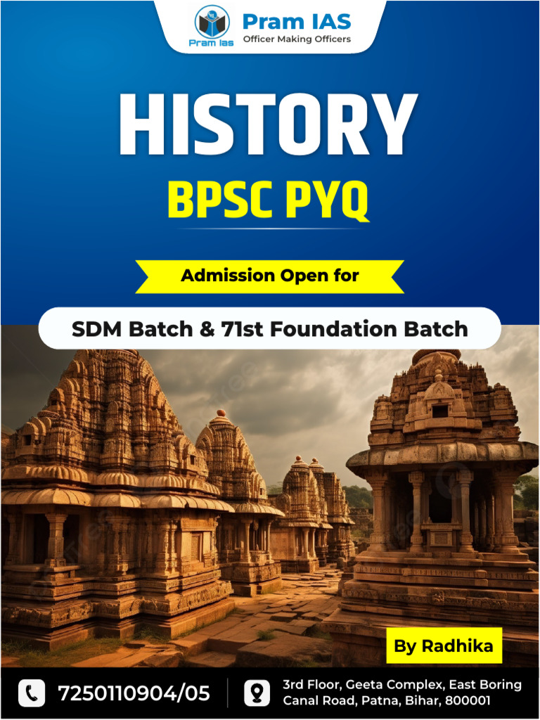 BPSC PYQ (History) English Pram IAS | PDF | Ashoka