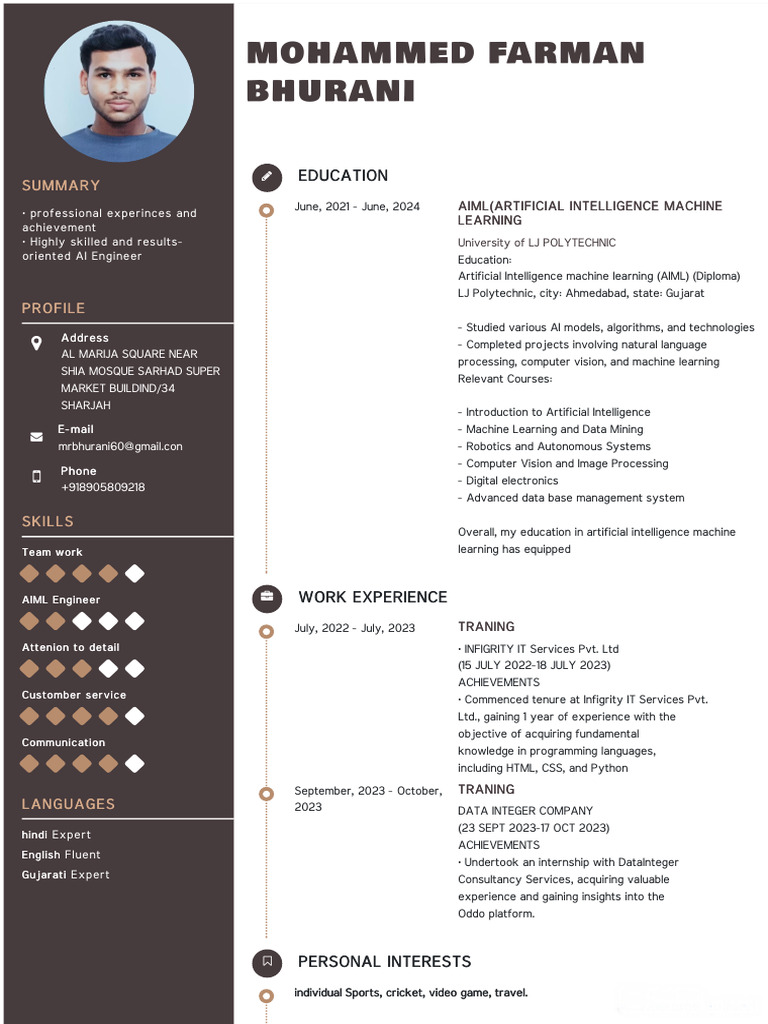 resume.01 | PDF | Artificial Intelligence | Intelligence (AI) & Semantics