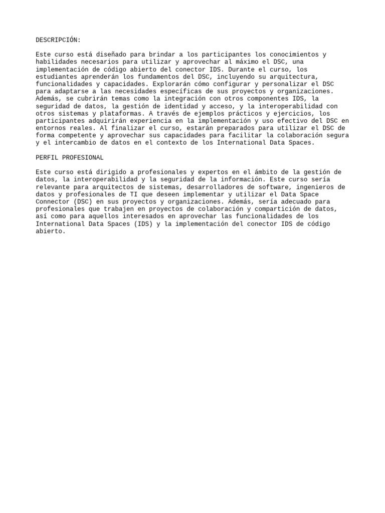 M3.CU2 - El Data Space Connector (DSC), Una Implementación Open Source ...