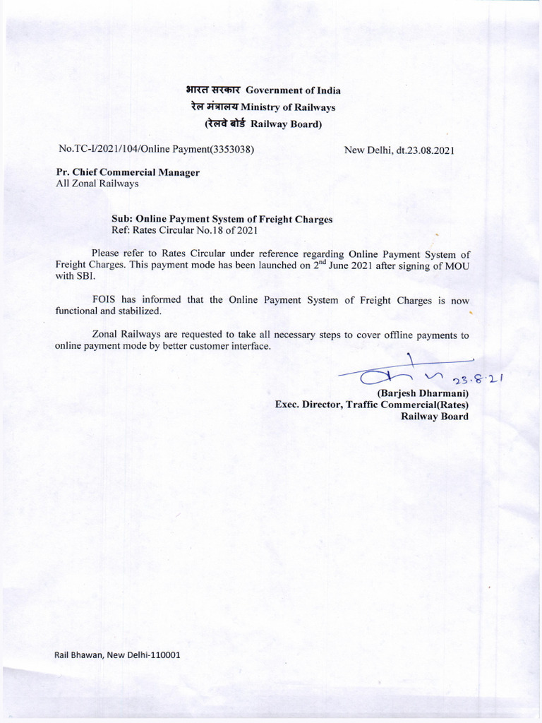 Online Payment System of Freight Charges | PDF