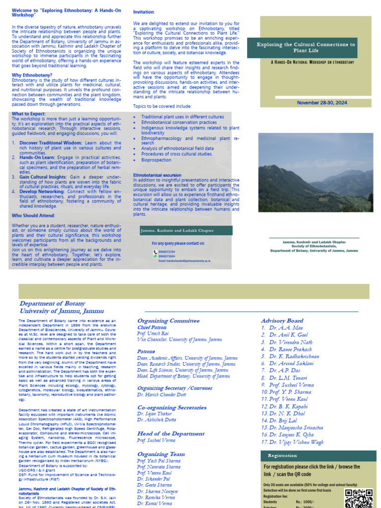 Final Announcement Brochure | PDF | Ethnobotany | Botany