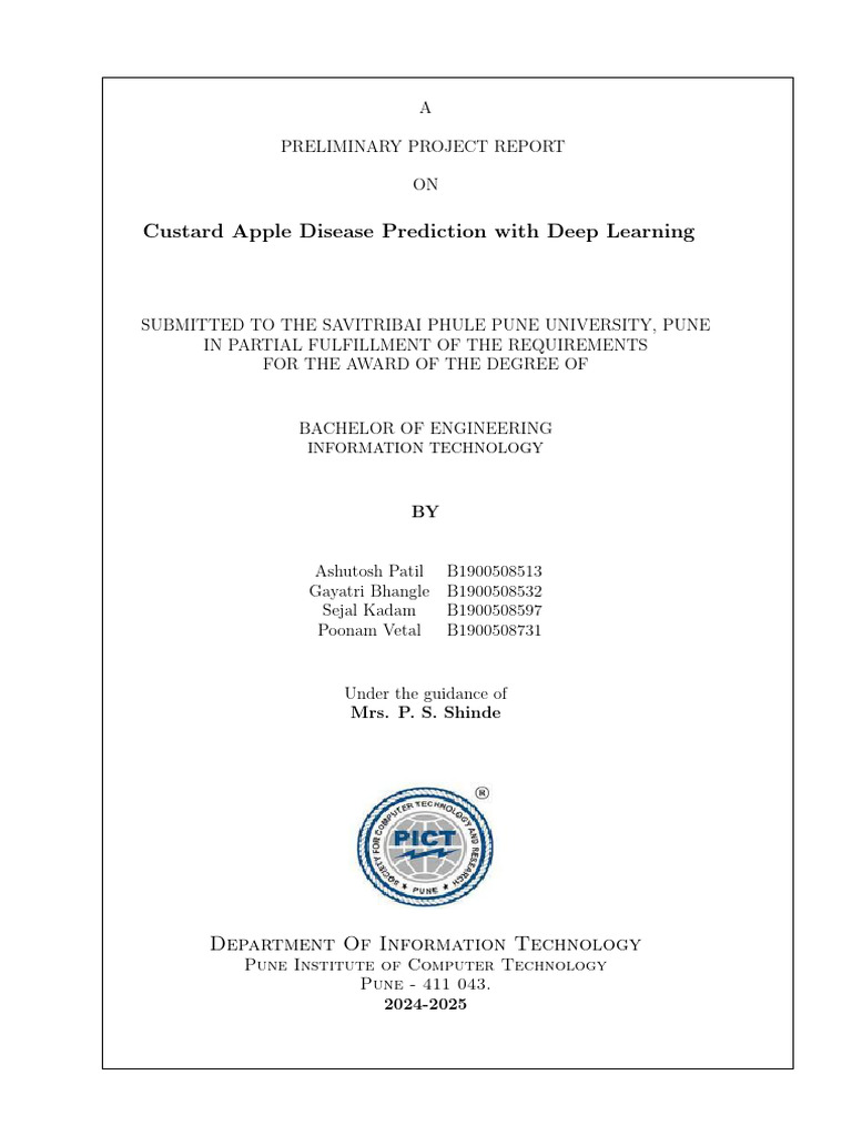 Project Report Template PICT 1 | PDF | Deep Learning | Machine Learning