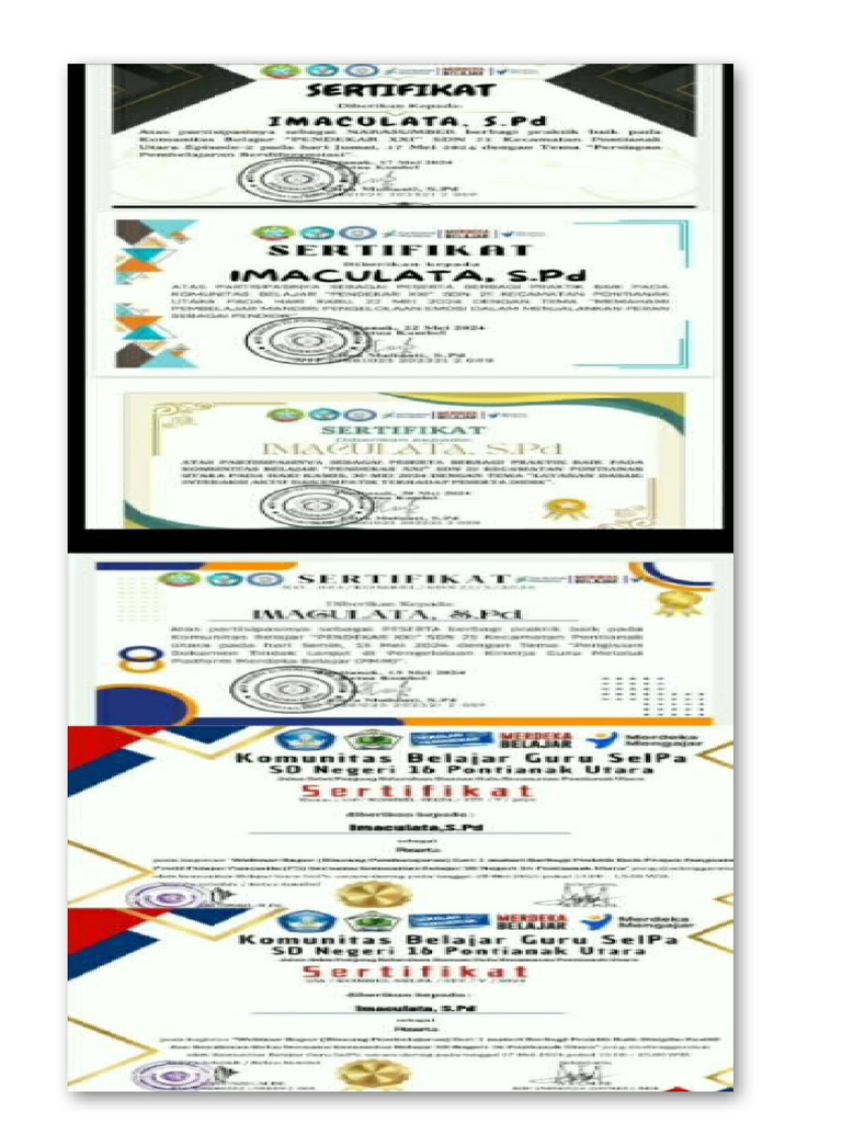 sertifikat Ima culata 2 | PDF