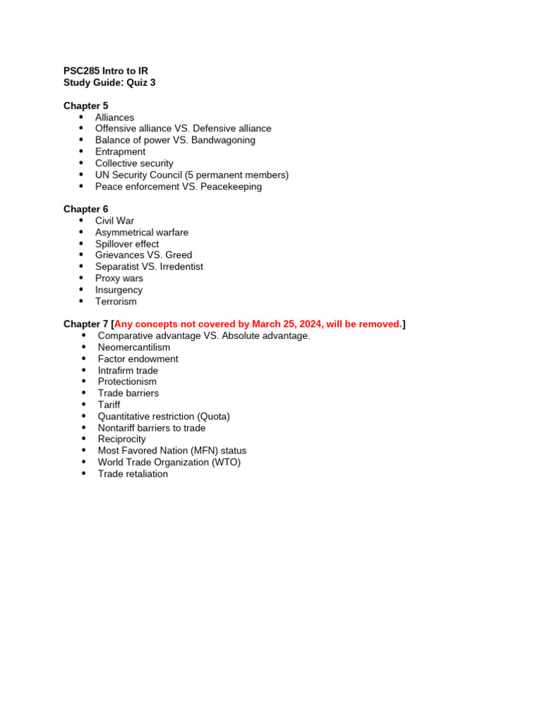 Quiz3 StudyGuide | PDF