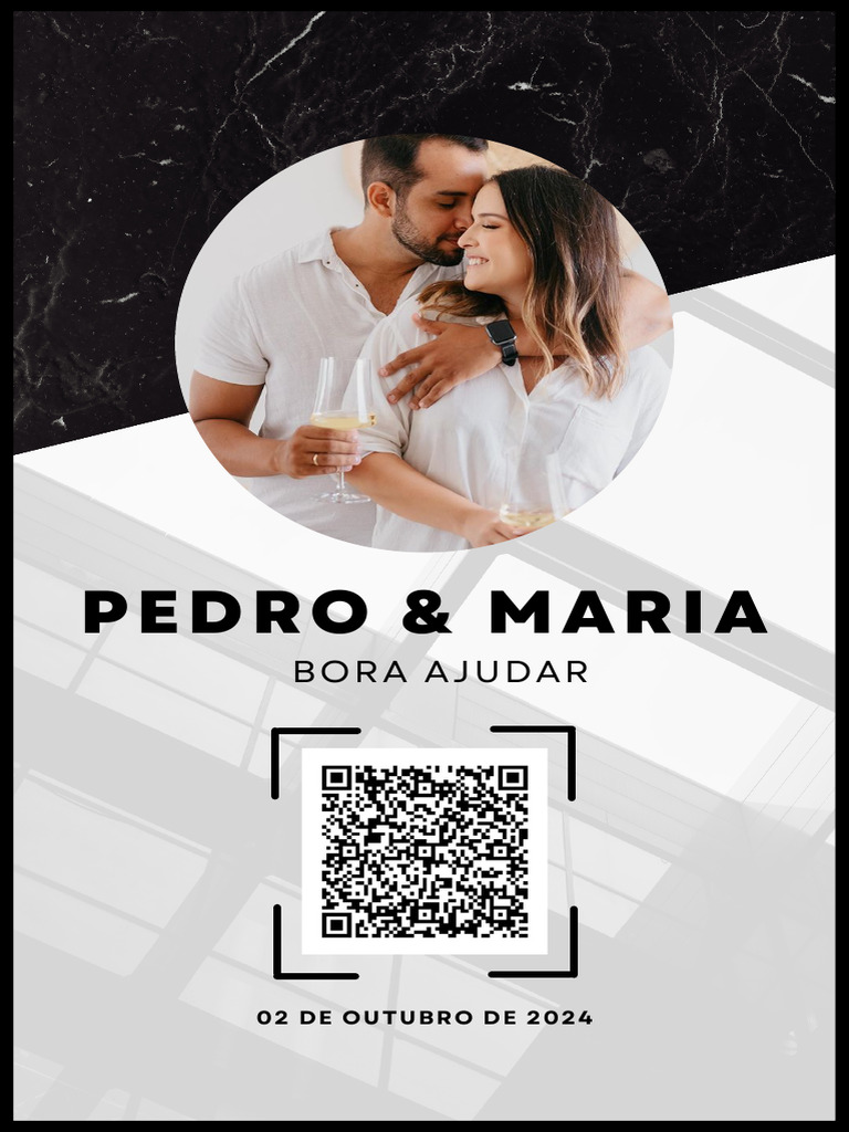 Crachá Profissional Dinâmico Com QR Code Preto e Branco (1) | PDF