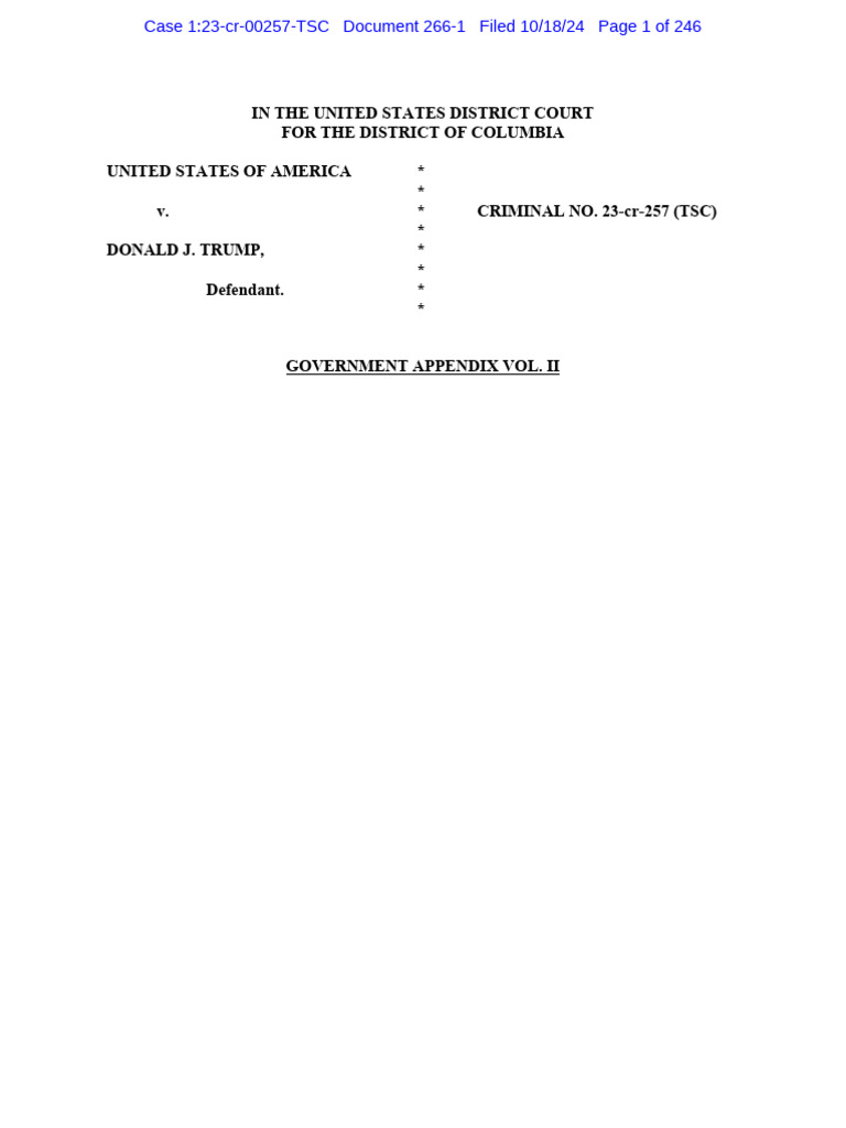 Jack Smith Report Volume II | PDF | Presidency Of The United States ...