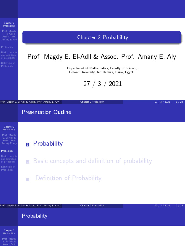Chapter 2_Part I | PDF | Probability | Applied Mathematics
