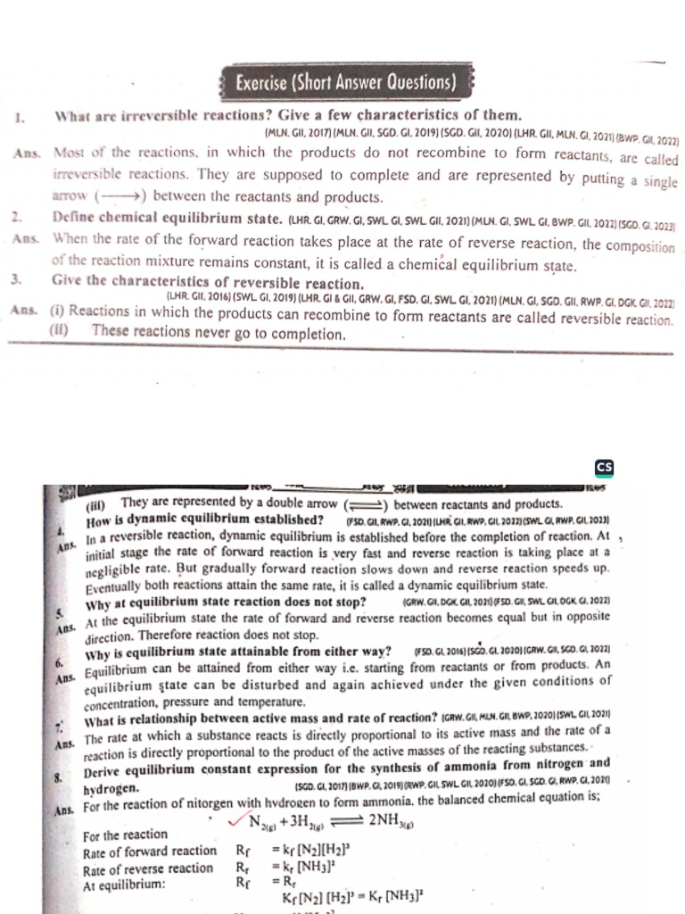 Chemistry 10 Chap 9 Ex + TY | PDF