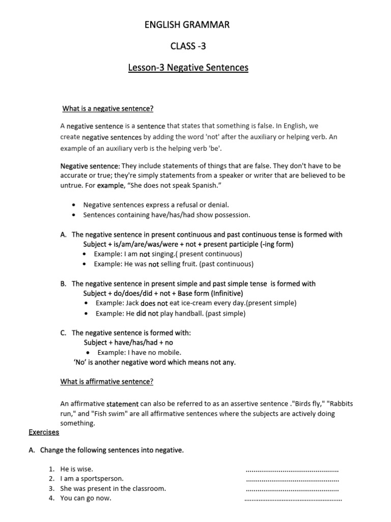 Class 3_english Grammar Ch 3 | PDF