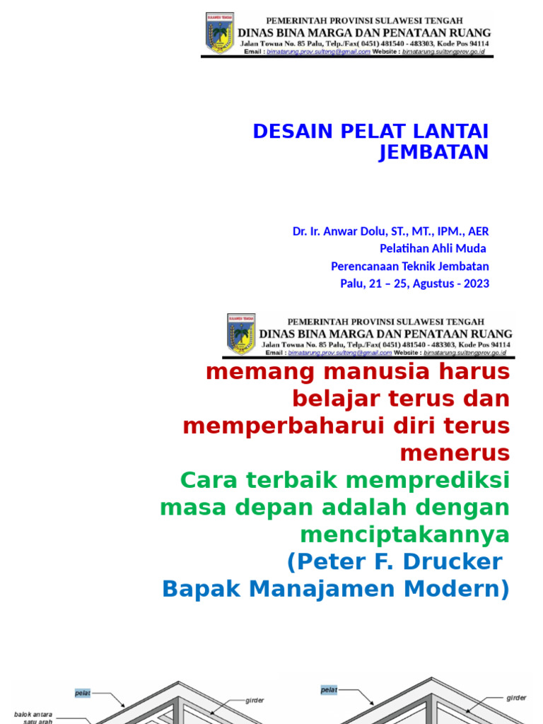 Pelat Lantai Jembatan | PDF