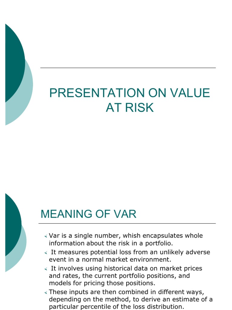Presentation On Value at Risk | PDF