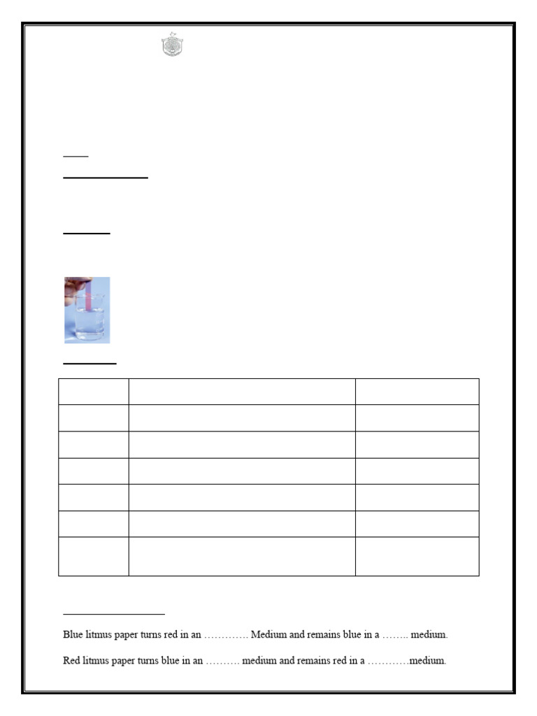 VII-Chemistry-Lab Activity-Acids Bases & Salts | PDF