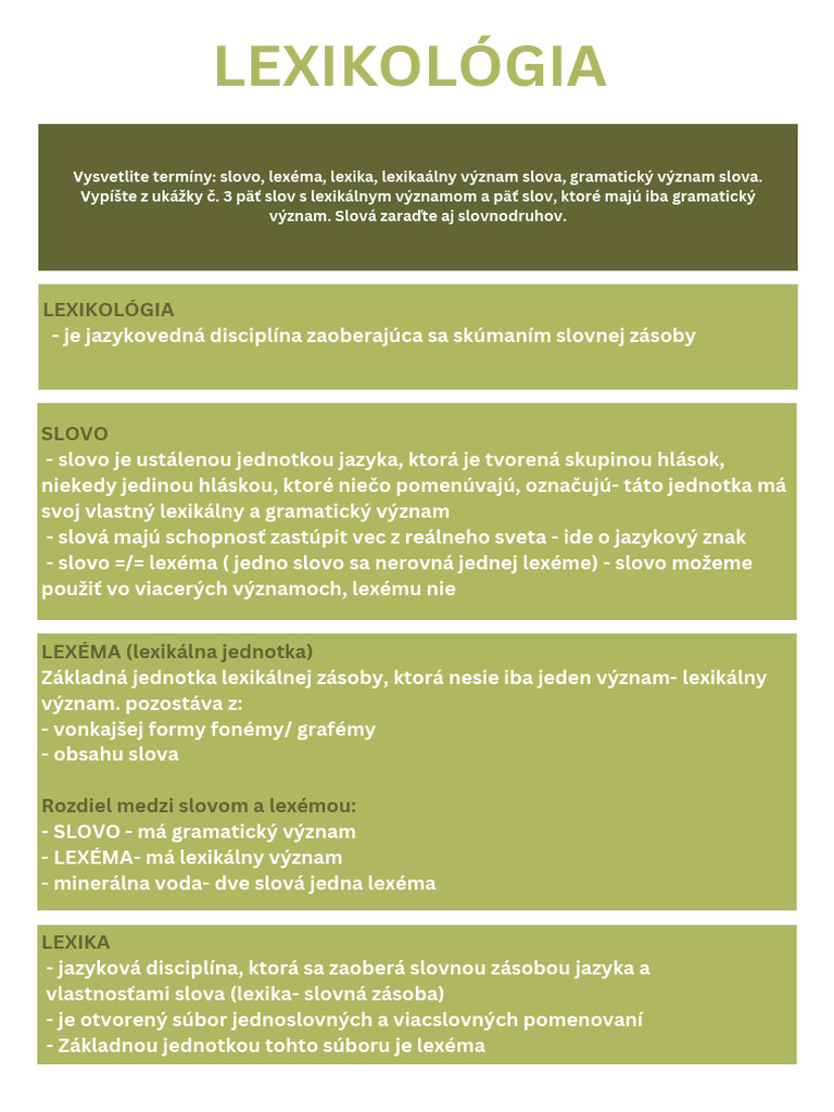 9) Lexikológia | PDF