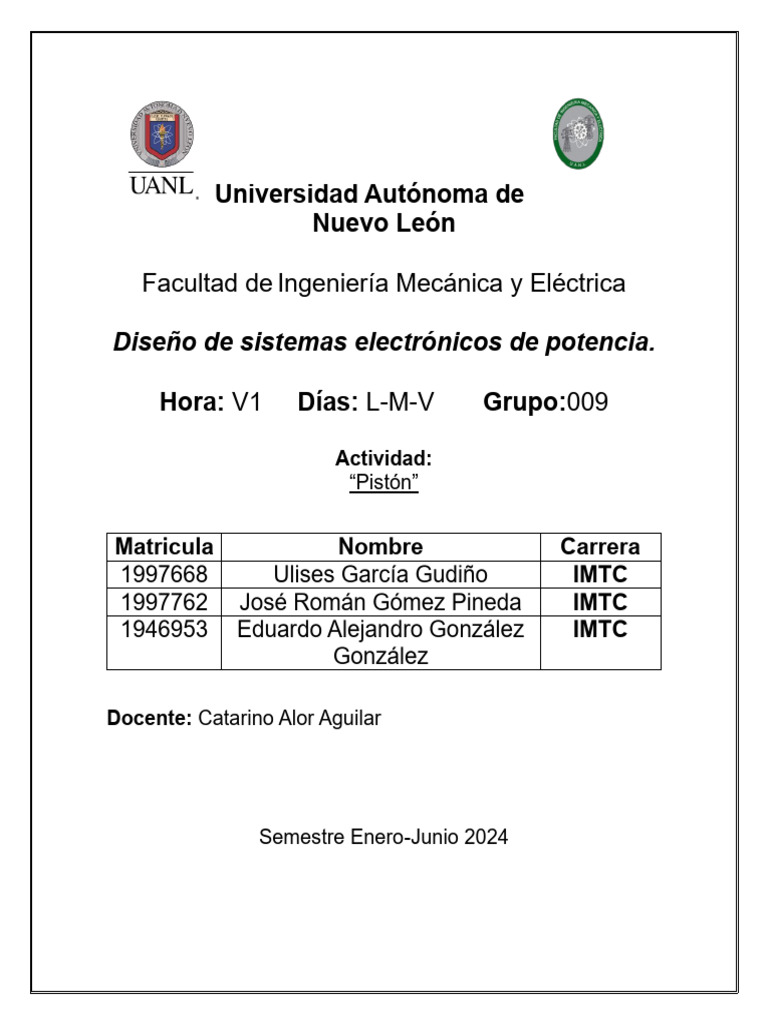 Diseño de Pistón Eléctrico Eficiente | PDF | Placa de circuito impreso ...