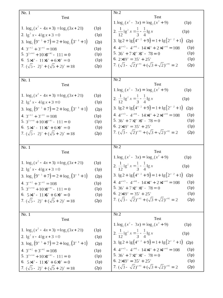 Ec Exp Si Logaritmice | PDF