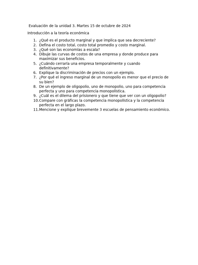 Examen 3 Teoecon 25-1 | PDF