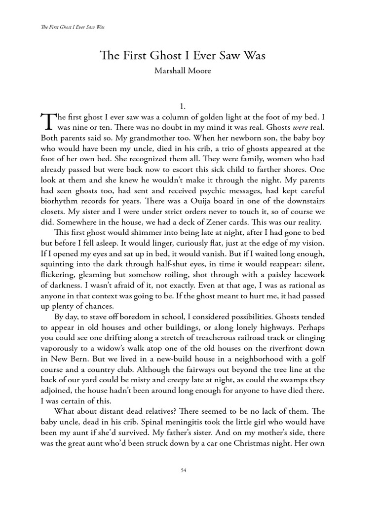 The First Ghost I Ever Saw Was-2 | PDF | Cost Of Living | Ghosts