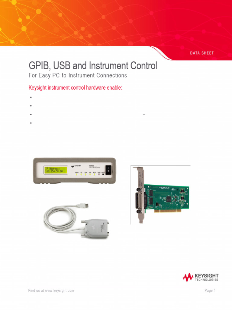 GPIB, USB and Instrument Control | PDF | Usb | Personal Computers