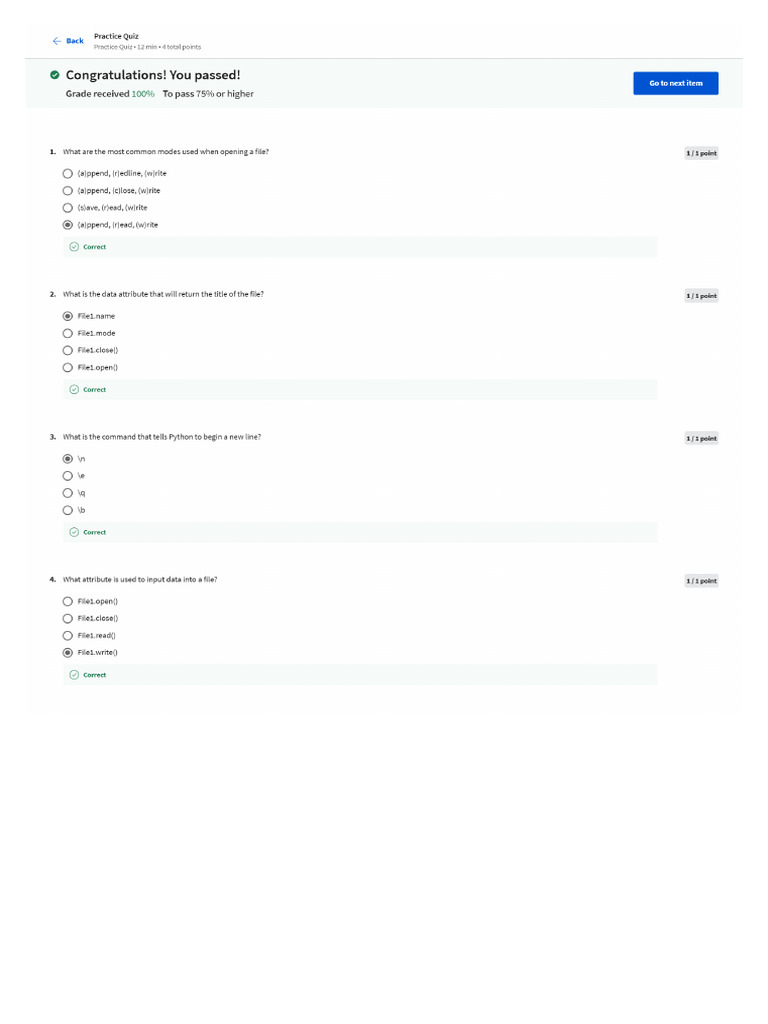 Practice Quiz - Reading and Writing Files With Open | PDF