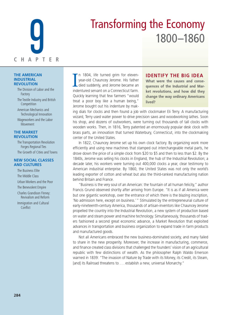 Ch.9 Transforming the Economy | PDF