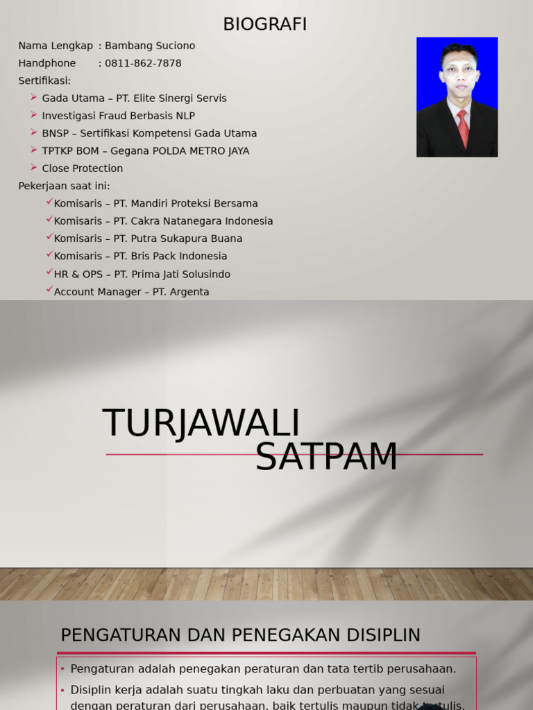 Pengertian dan Tugas Turjawali Satpam | PDF