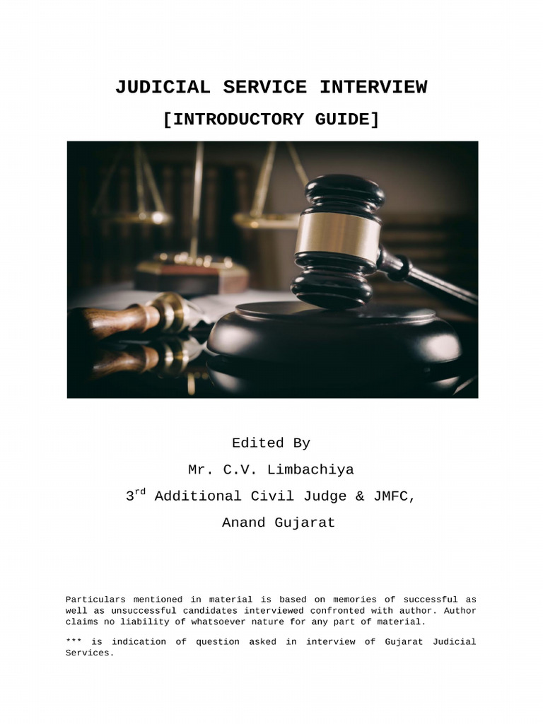 Judicial Interview Questions | PDF