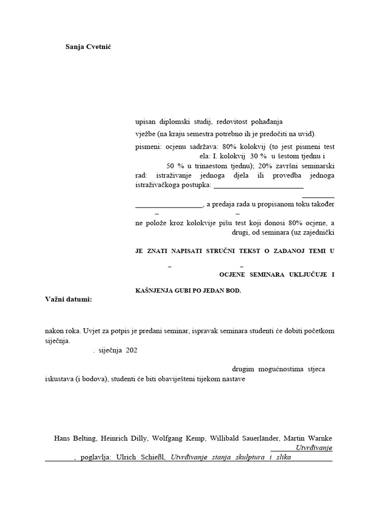 AAA Silab Vazni Datumi Literatura2024 2025 | PDF