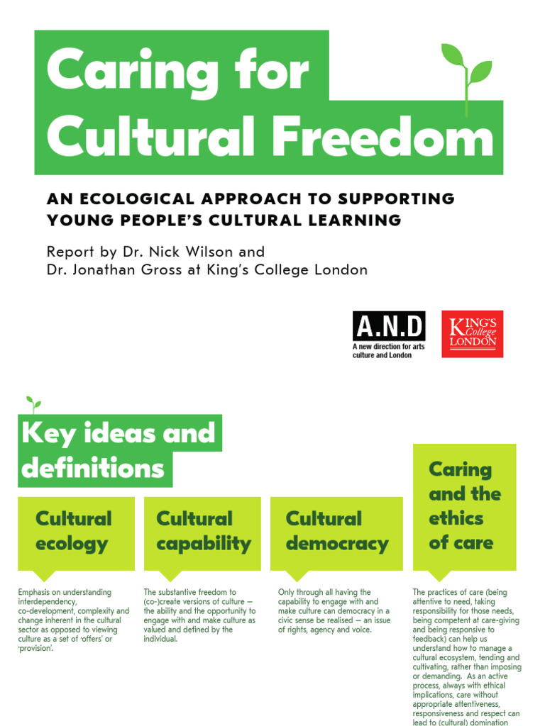 Caring For Cultural Freedom Graphic | PDF | Creativity | Ecology