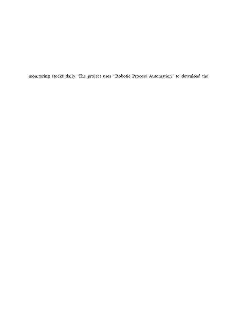 NSE Stock Monitoring with RPA Automation | PDF | Automation | Computing