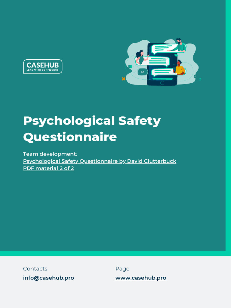 Psychological Safety Questionnaire Guide | PDF | Psychology | Social ...