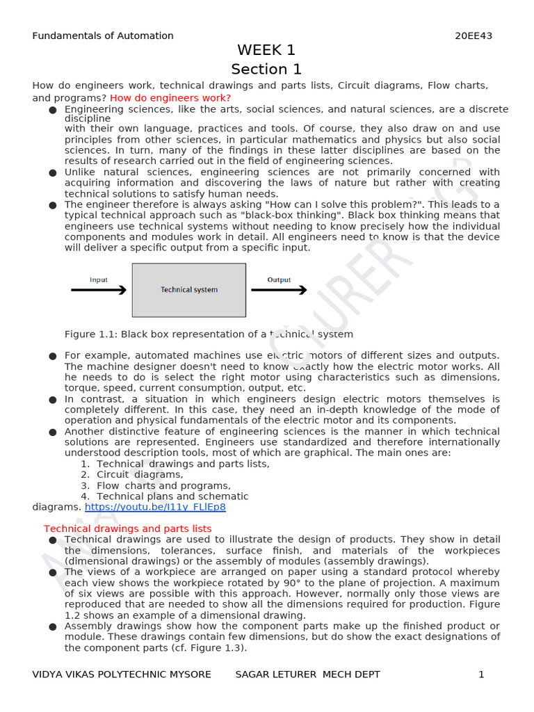 Fundamentals of Automation Technology 20EE43P | PDF | Relay | Capacitor