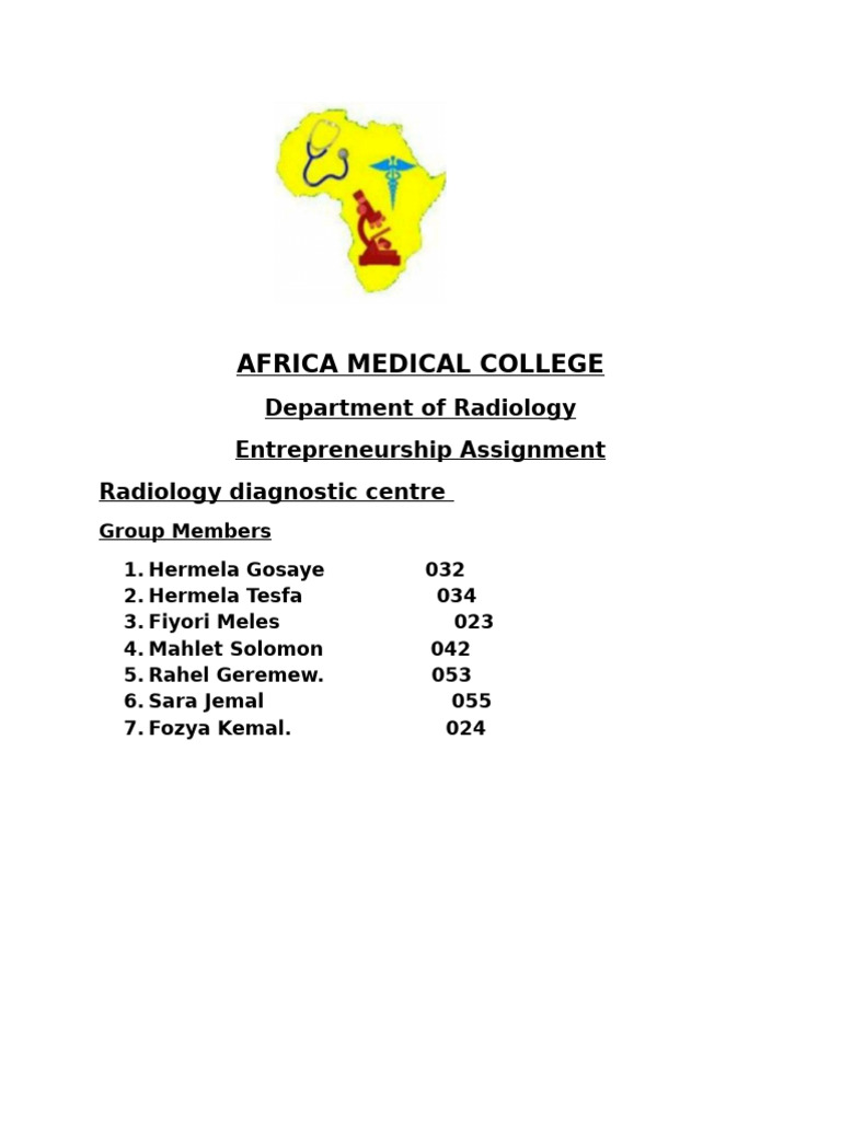 Entrepreneurship Assignment | PDF | Radiology | Medical Imaging