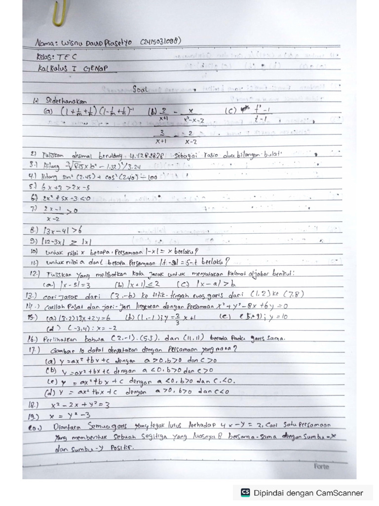 Wisnu David Prasetyo 2415031098 Pste C | PDF