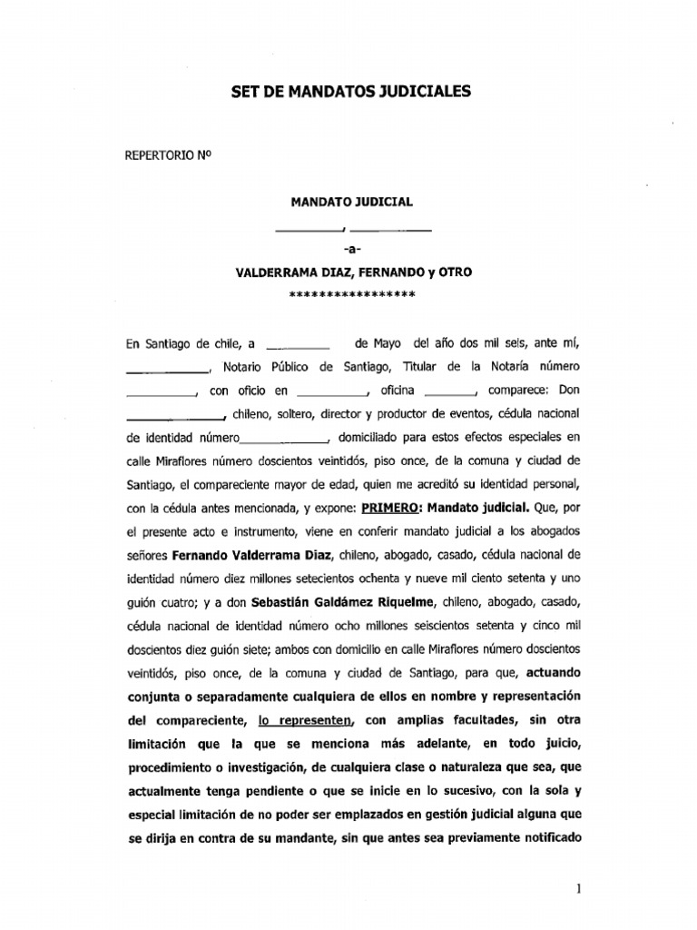 Set Mandatos Judiciales | PDF