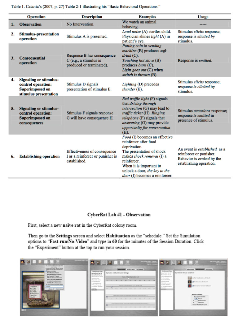 CyberRat Lab: Behavioral Analysis Guide | PDF | Reinforcement | Behaviorism