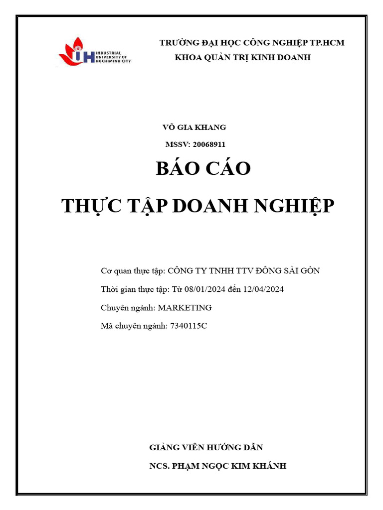 TTDN - 01028030 - 20068911 - Võ Gia Khang | PDF