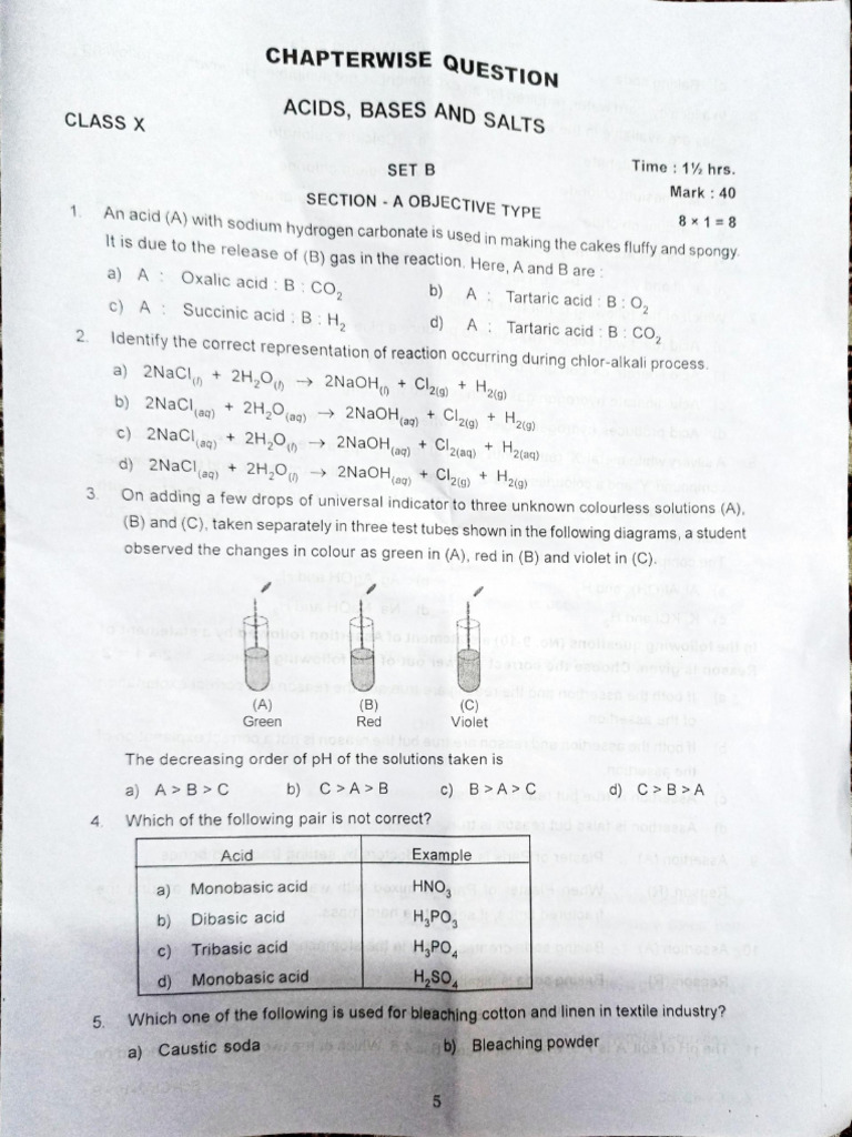 Chemistry Chapter 2 Questions | PDF