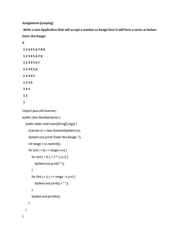 Looping Assignment - Piyush Kumar Singh | PDF