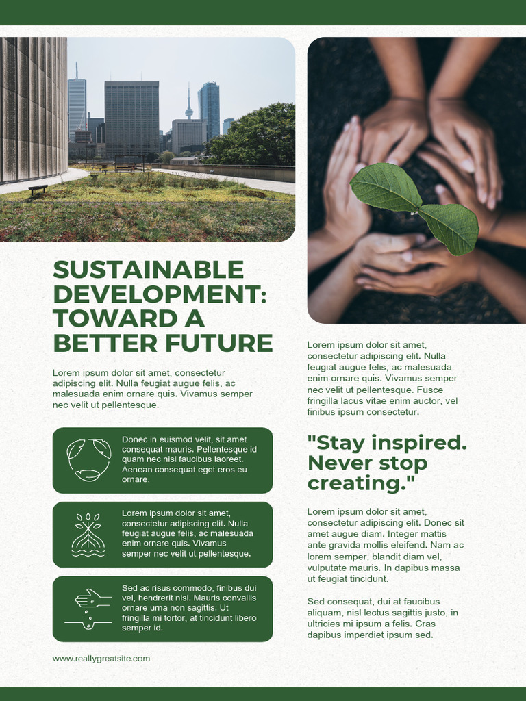 Green Simple Sustainable Environment Newsletter A4 | PDF