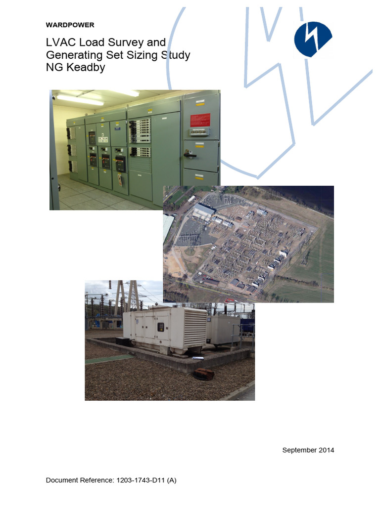 LVAC Load Survey and Generating Set Sizing Study | PDF | Lighting | Transformer