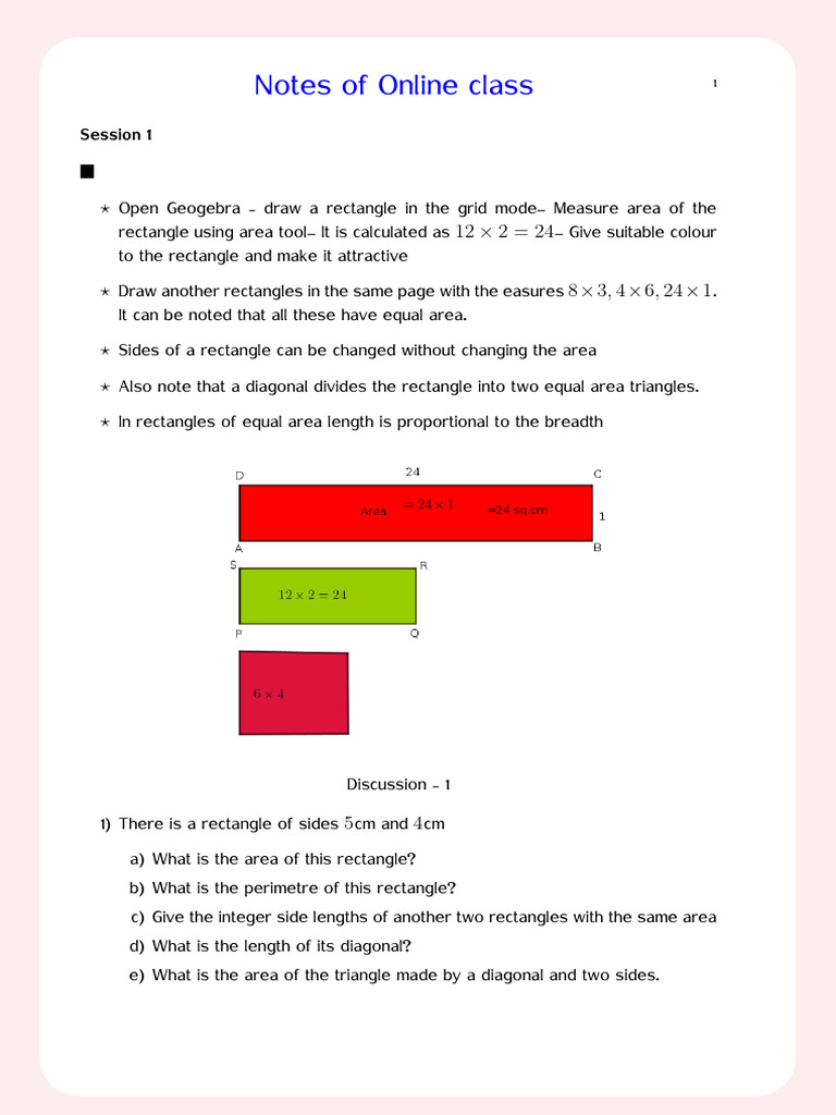 A+ Blog Class 9 Mathematics Chapter 1 Note 1 em | PDF | Area | Triangle