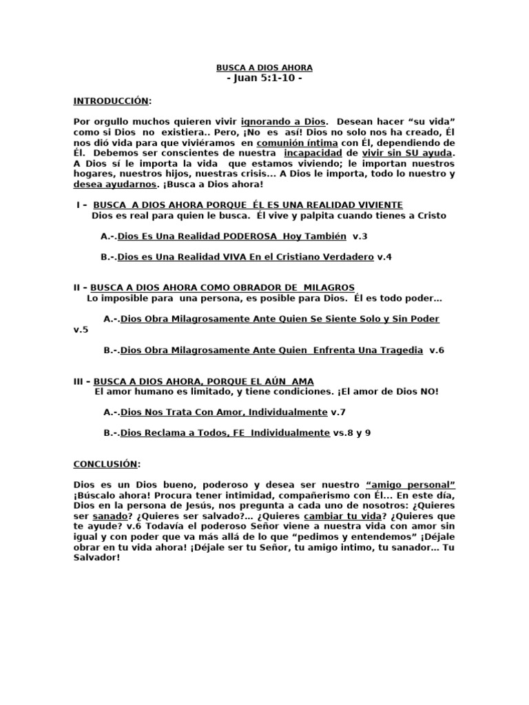 Busca A Dios Ahora | PDF