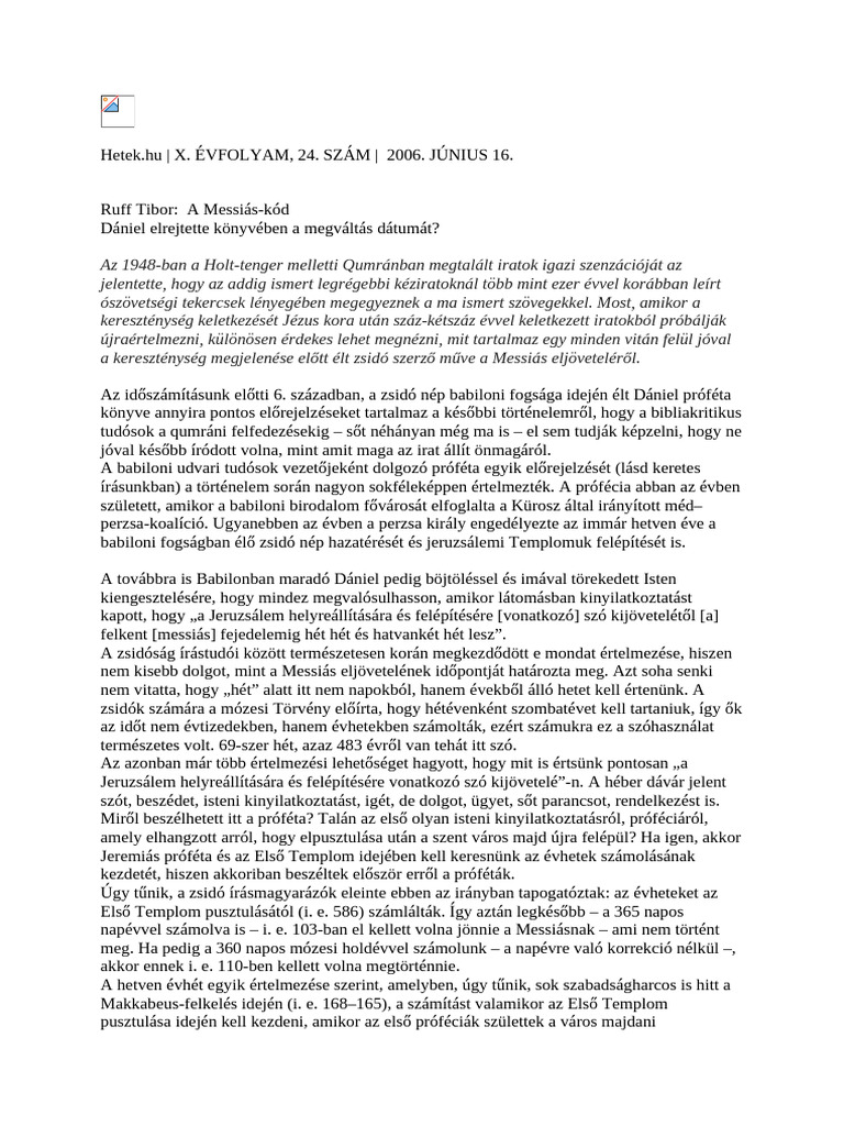Hetek Qumran | PDF Hetek Qumran | PDF