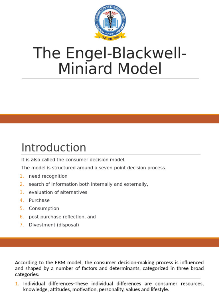 The Engel Blackwell Miniard Model | PDF