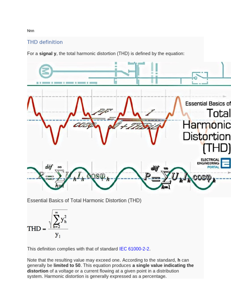 Total Harmonics THD THF | PDF | Telecommunications Engineering | Electronic Engineering