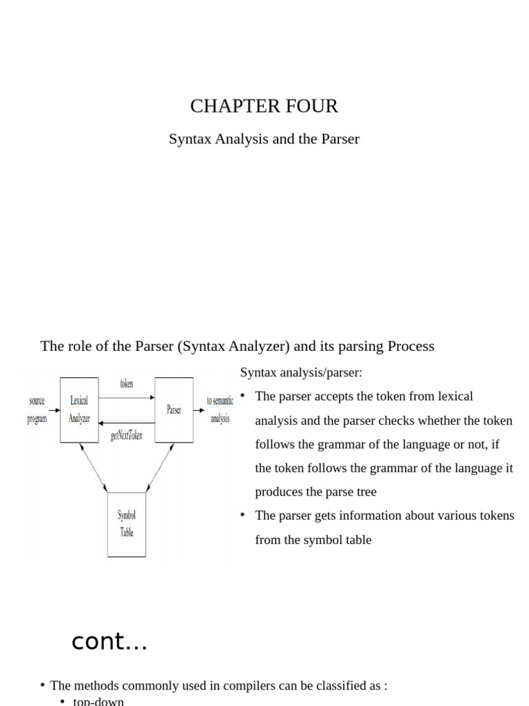 Chapter Four | PDF | Parsing | Automata Theory