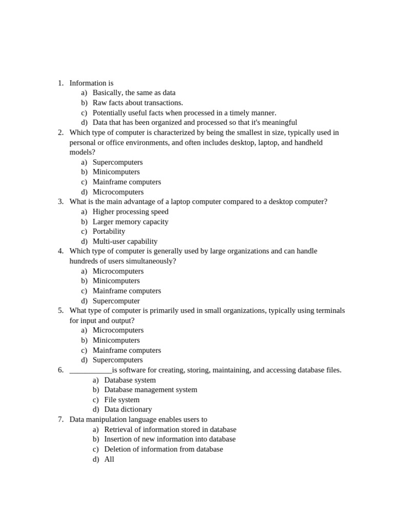 Comp Application Exam | PDF