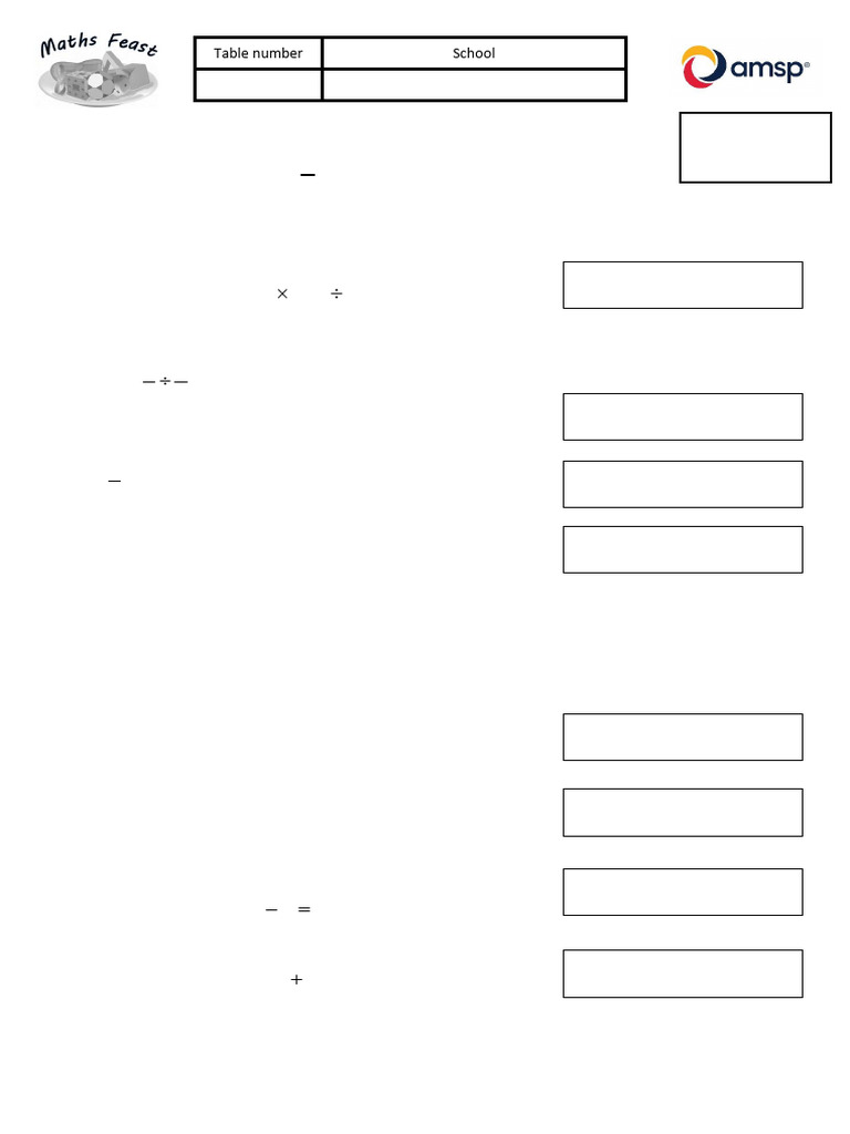 AMSP Maths Feast 2019 Round 1 SET D Questions | PDF