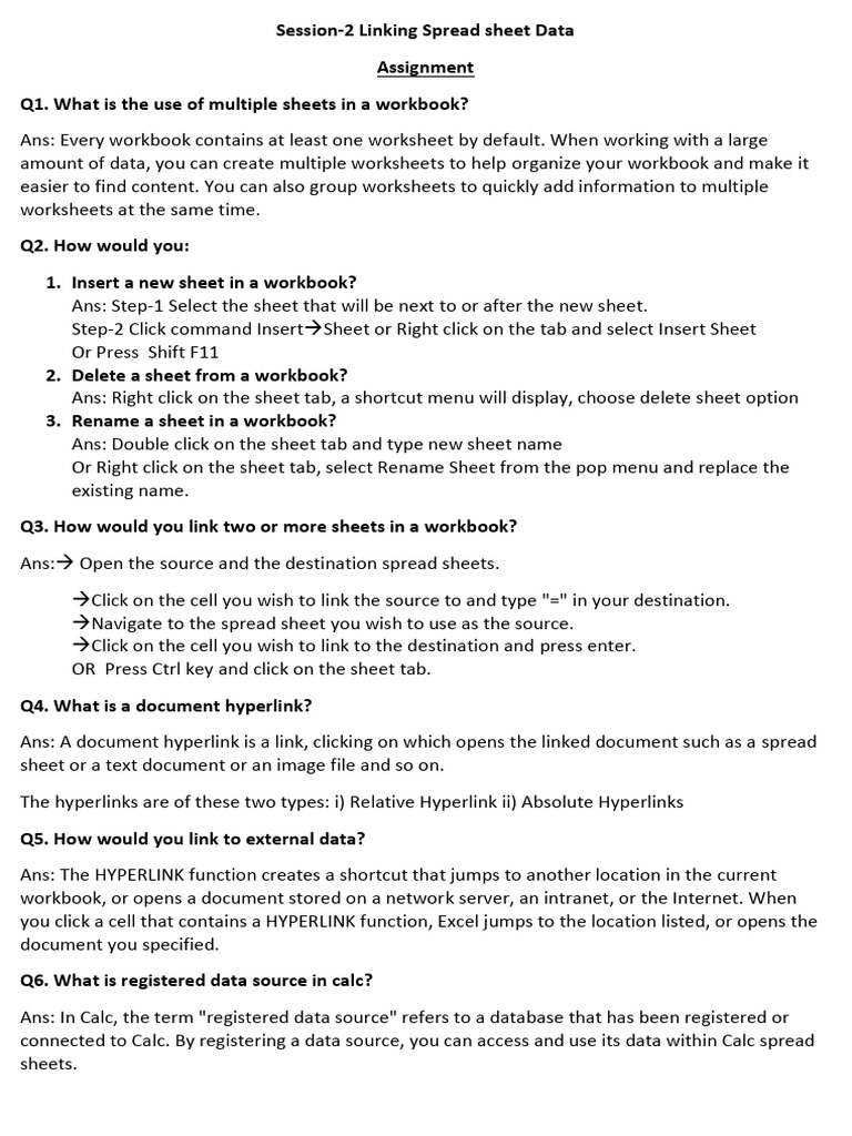 Ch-2 Assignment Class X Computer | PDF