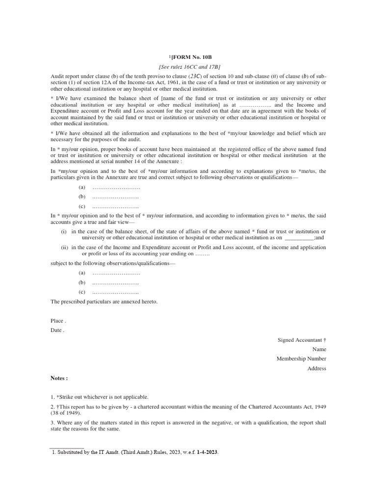 Form_10B | PDF | Audit | Donation